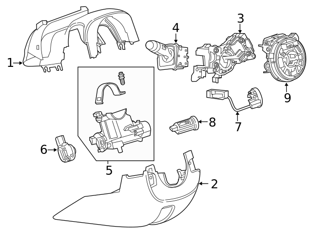 Genuine OEM Ignition and Start Switch Housing Part# 84990323 Fits 2021 ...