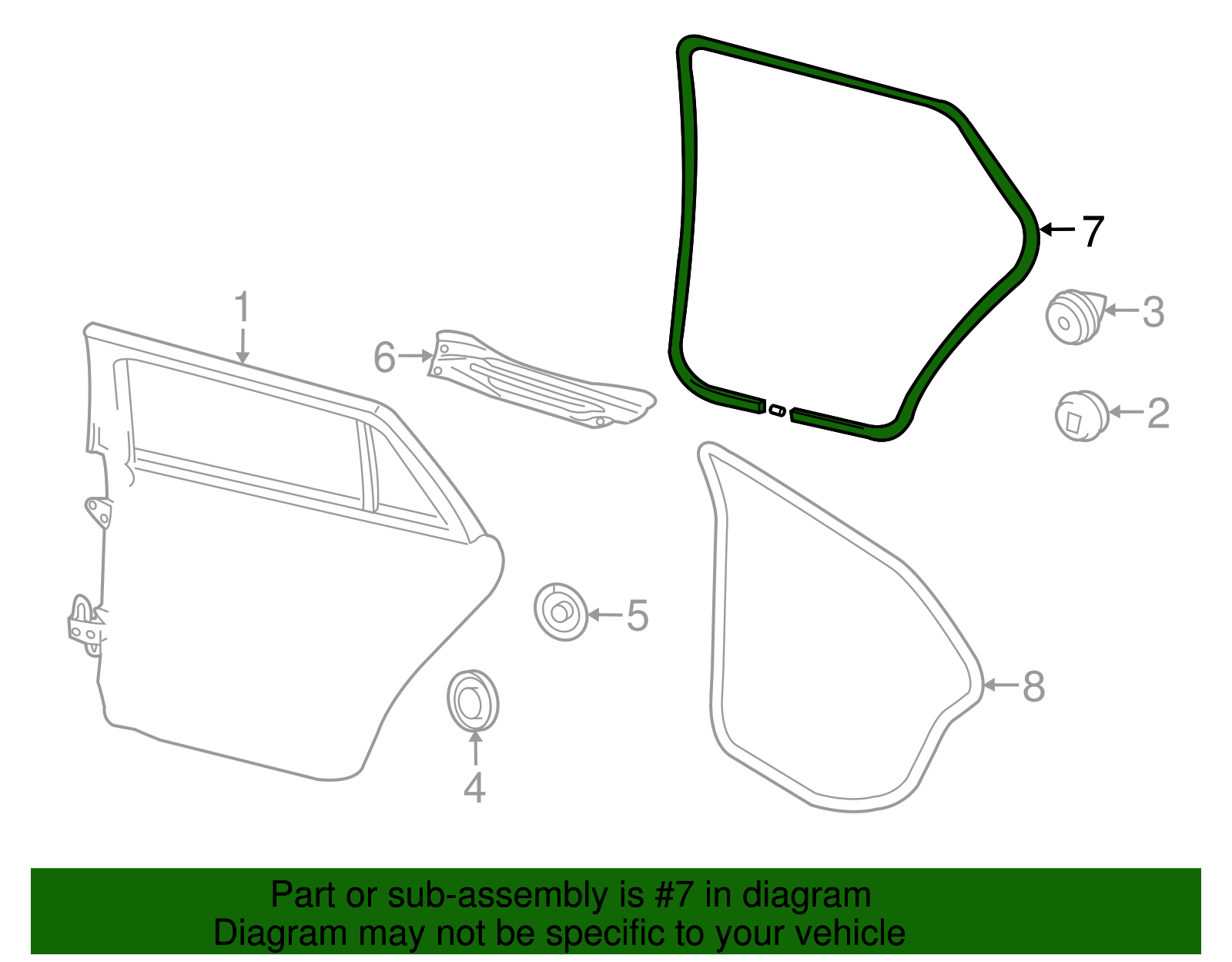 2009-2014 Volkswagen Jetta Door Weather-Strip 1K9-839-702-5AP | OEM ...