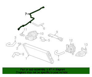 2014-2019 Chevrolet Corvette Radiator Surge Tank Inlet Hose 23495414 GM ...