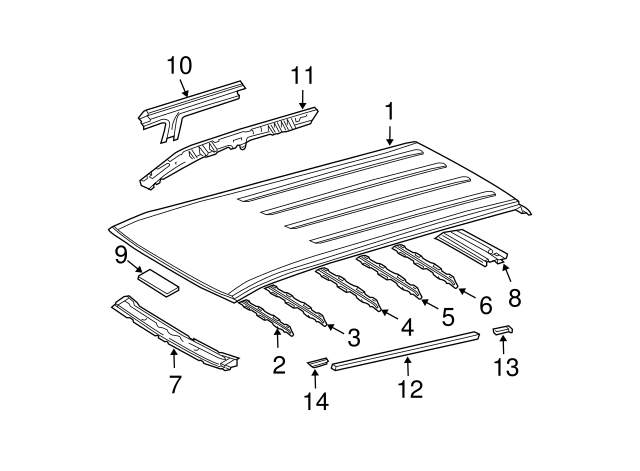 2003-2009 Toyota 4Runner Drip Weather-Strip 75554-35010 | OEM Parts Online