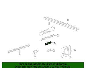 Genuine OEM Nameplate Part# 23400412 Fits 2019-2023 Chevrolet: Up To 35 ...