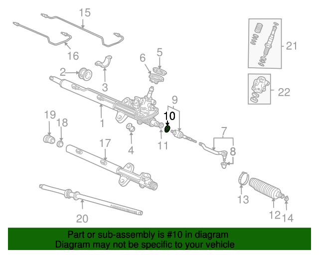 2003-2008 Honda Pilot Inner Tie Rod Washer 53536-S3V-A01 | Helpful ...