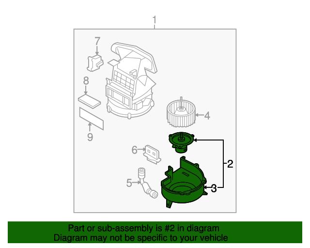 2003-2008 Nissan Blower Motor 27225-7Y000 | OEM Parts Online