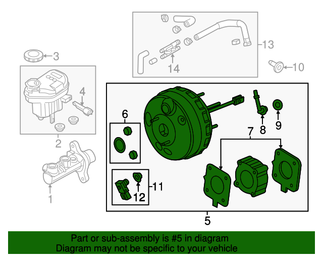 2011-2013 Ford Explorer Brake Booster BB5Z-2005-A | OEM Parts Online