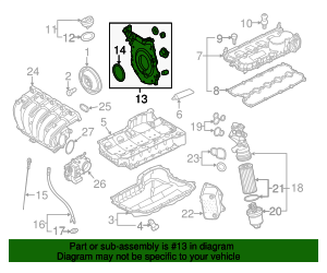 2006-2014 Volkswagen Engine Timing Cover 07K-109-283-E | vwpartscente