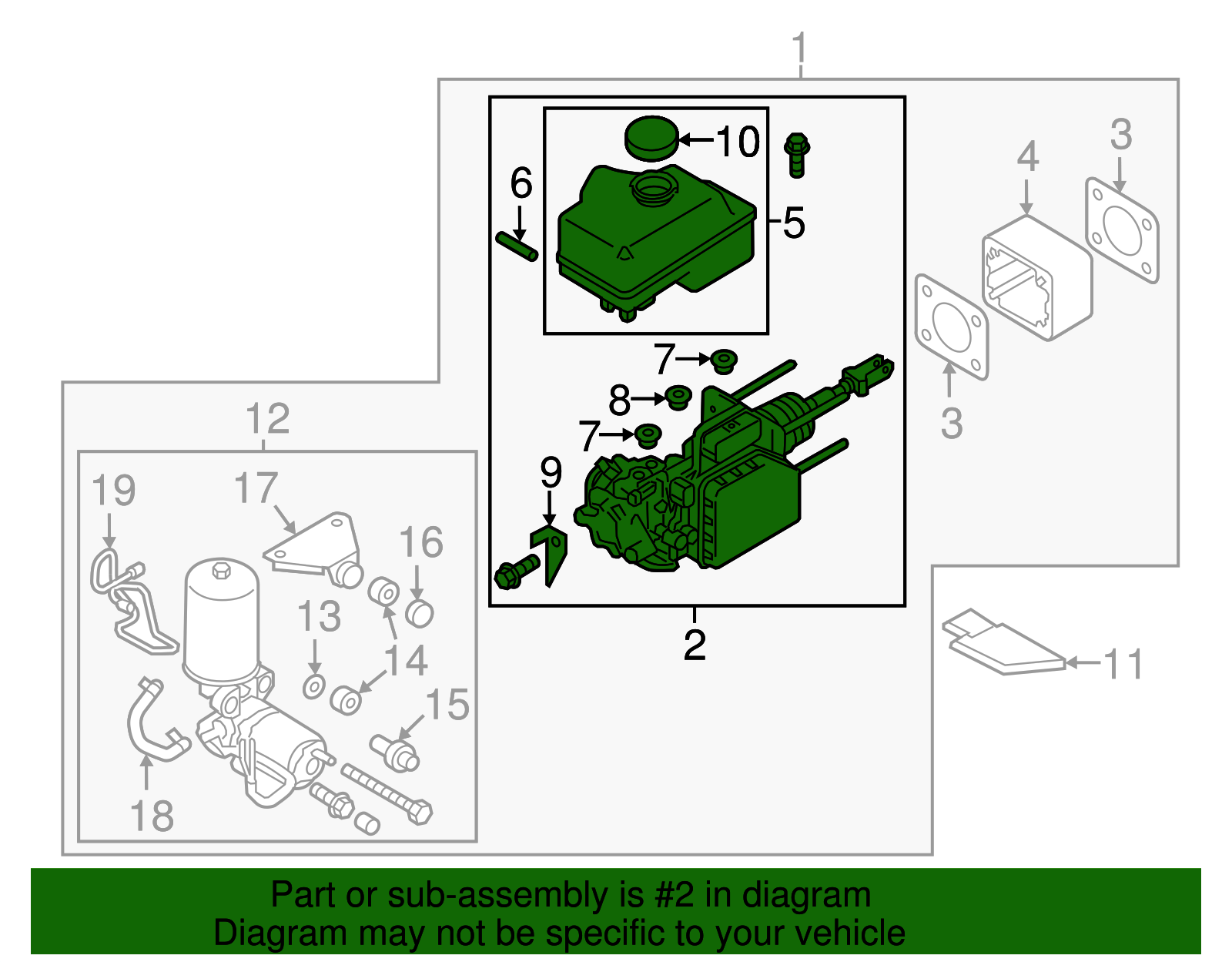 2017-2020 Nissan Armada Master Cylinder 46010-5ZA9B | Temecula Nissan Parts