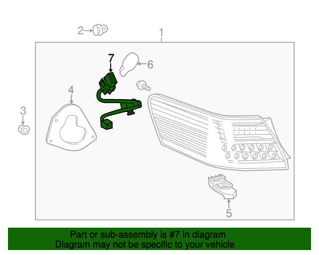 2010-2011 Toyota Camry Socket & Wire 81565-06340 | Toyota Parts Center