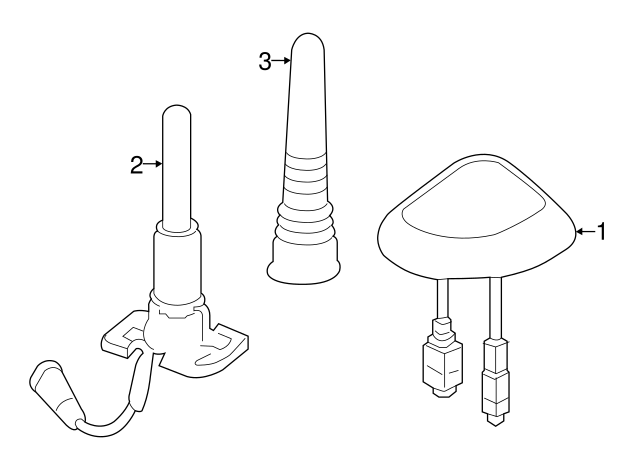 210-820-21-75 - Radio Antenna Mast 1998-2018 Mercedes-Benz ...