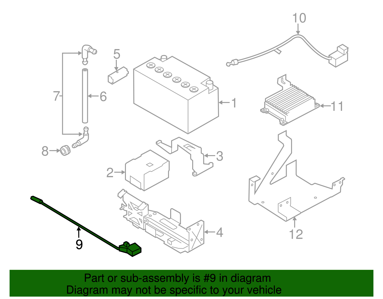 61219302358 - 2009-2019 BMW Negative Battery Cable (61-21-9-302-358 ...