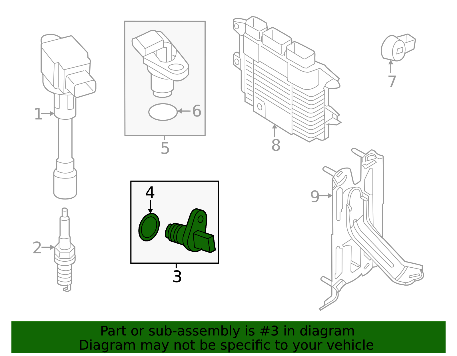2020-2025 Nissan Engine Crankshaft Position Sensor 23731-1KC0B | QuirkParts