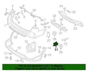 86672-2P500 - Bumper Cover Side Bracket 2014-2015 Kia Sorento | Kia ...