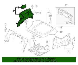 85740-E6100-TRY - Trunk Side Trim - 2018-2019 Hyundai Sonata | World ...