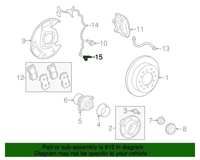 2018-2022 Toyota Rear Speed Sensor 89542-0C030 | OEM Parts Online