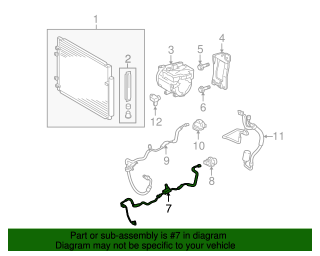 88710-48190 - Liquid Line - 2006-2008 Lexus RX400h | DiscMonster