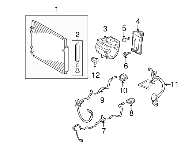 88710-48190 - Liquid Line - 2006-2008 Lexus RX400h | DiscMonster