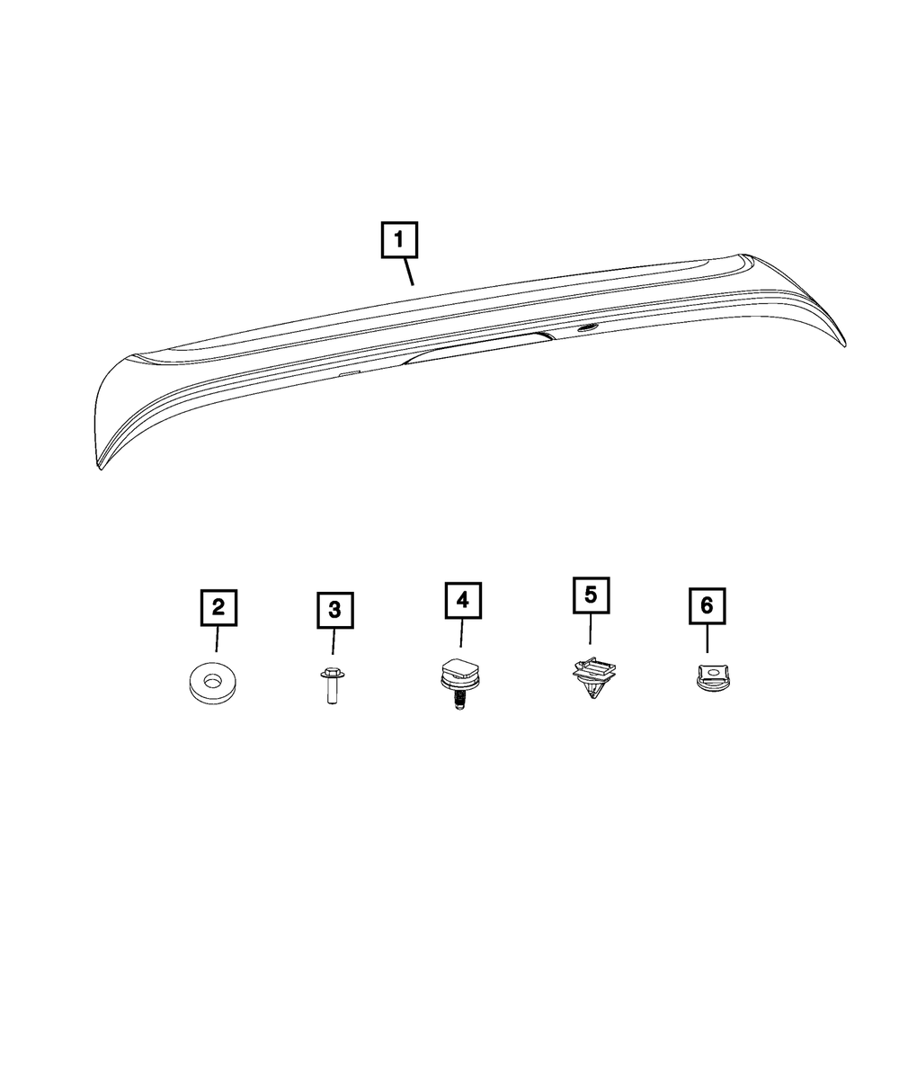 2017-2025 Mopar Spoiler Clip 6511438AA | Mopar eStore