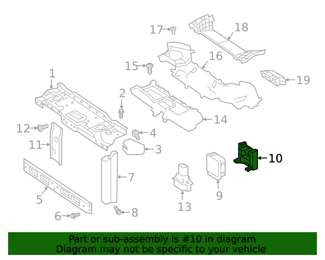 463-620-83-00 - Distance Sensor Support Bracket 2019-2021 Mercedes-Benz ...