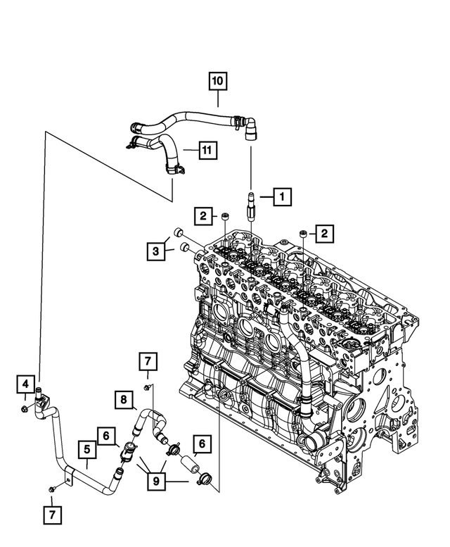 2007-2009 Dodge Heater Core Tube 68005254AA | AutoNationParts.com