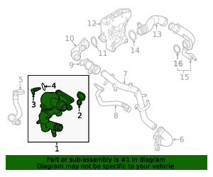 2020-2024 Land Rover Engine Coolant Thermostat Kit LR115275 ...