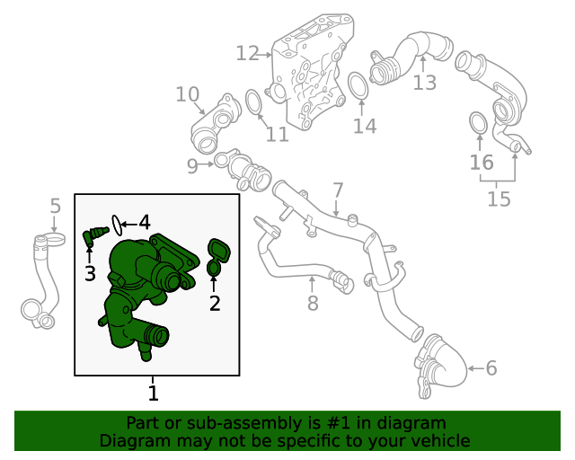 2020-2024 Land Rover Thermostat Unit LR115275 | AutoNationParts.com