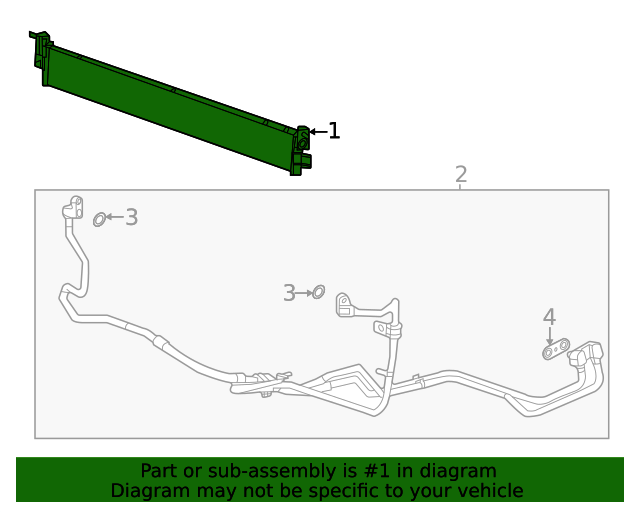 84342541 - Transmission Fluid Auxiliary Cooler 2021-2023 GM ...