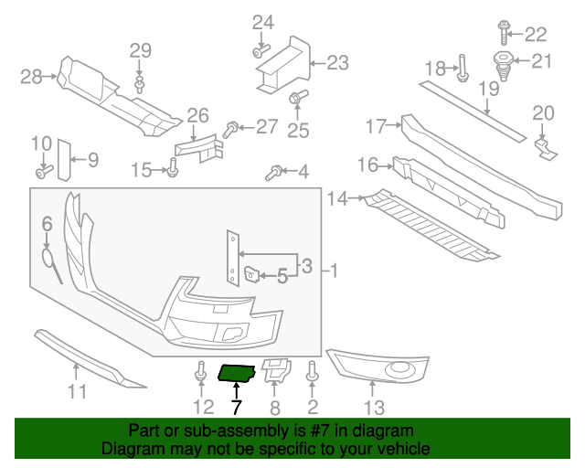 2008-2012 Audi A5 Quattro Lmp Washer Cover 8T0-955-275-GRU | Genuine ...