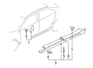 2002-2022 Mitsubishi Rocker Molding Grommet MR280579 | MITSUBISHI ...