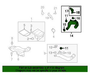 13717556550 - 2007-2016 BMW Rear Duct (13-71-7-556-550) | BMW of South ...