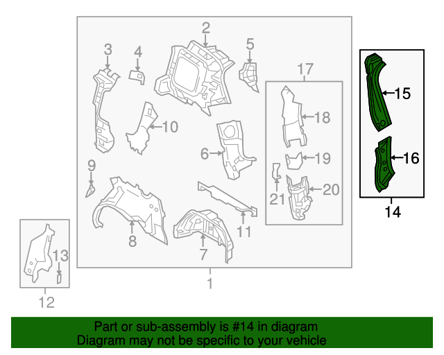 2012-2015 Mazda 5 Rear Pillar C513-70-44X | RealMazdaParts.com