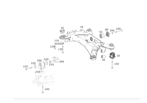 Rear Axle Carrier for 2017 Mercedes-Benz C 350e | Mercedes-Benz USA Parts