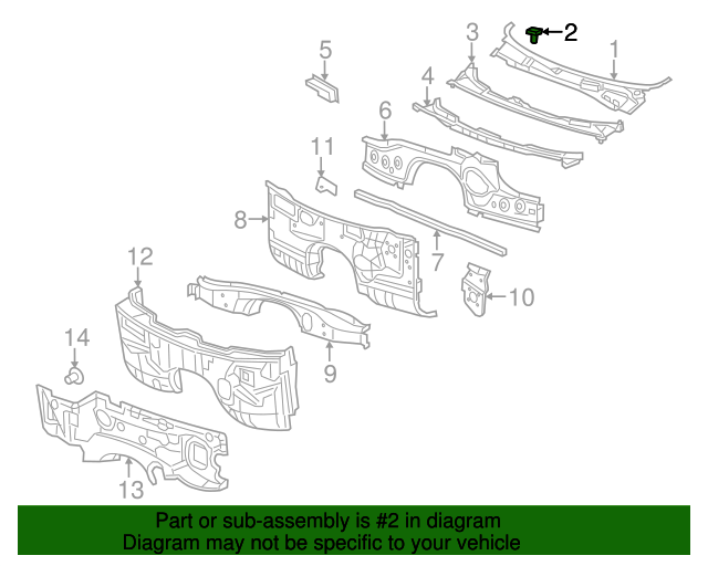 2012-2021 Mopar Cowl Grille Fastener 6508563AA | TascaParts.com