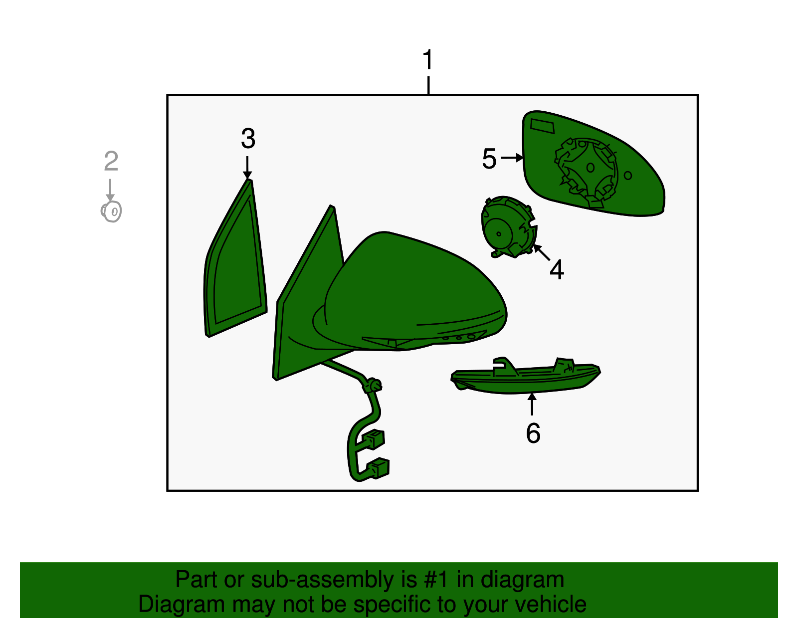 22823953 - Primed Driver Side Mirror 2013-2017 Buick Enclave | Gateway ...