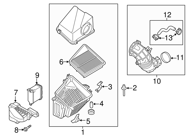 28210-J5100 - Inlet Duct 2018-2021 Kia Stinger | Kia.Parts Store