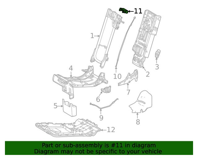 2021-2023 Toyota Sienna Seat Hinge Cover 71398-08020-B0 | Toyota Parts ...