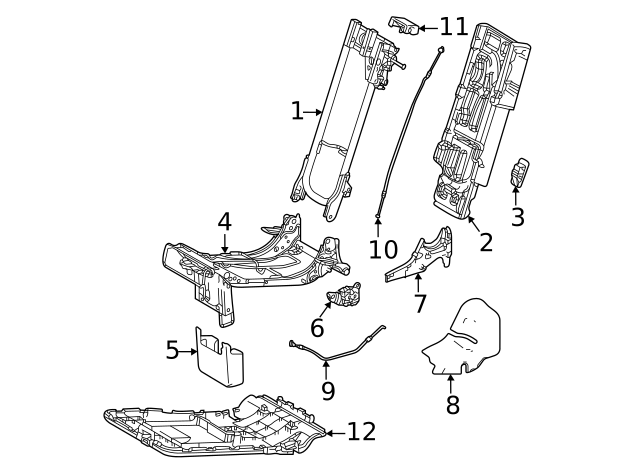 2021-2023 Toyota Sienna Seat Hinge Cover 71398-08020-B0 | Toyota Parts ...