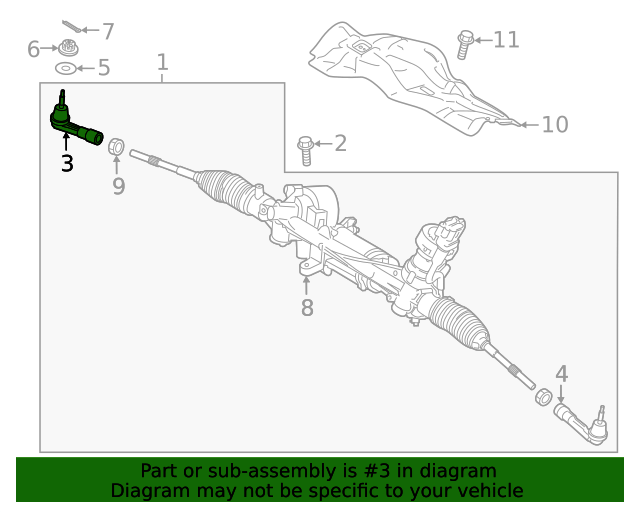 2019-2022 Hyundai Veloster N Outer Tie Rod 56825-S0001 | Hyundai ...