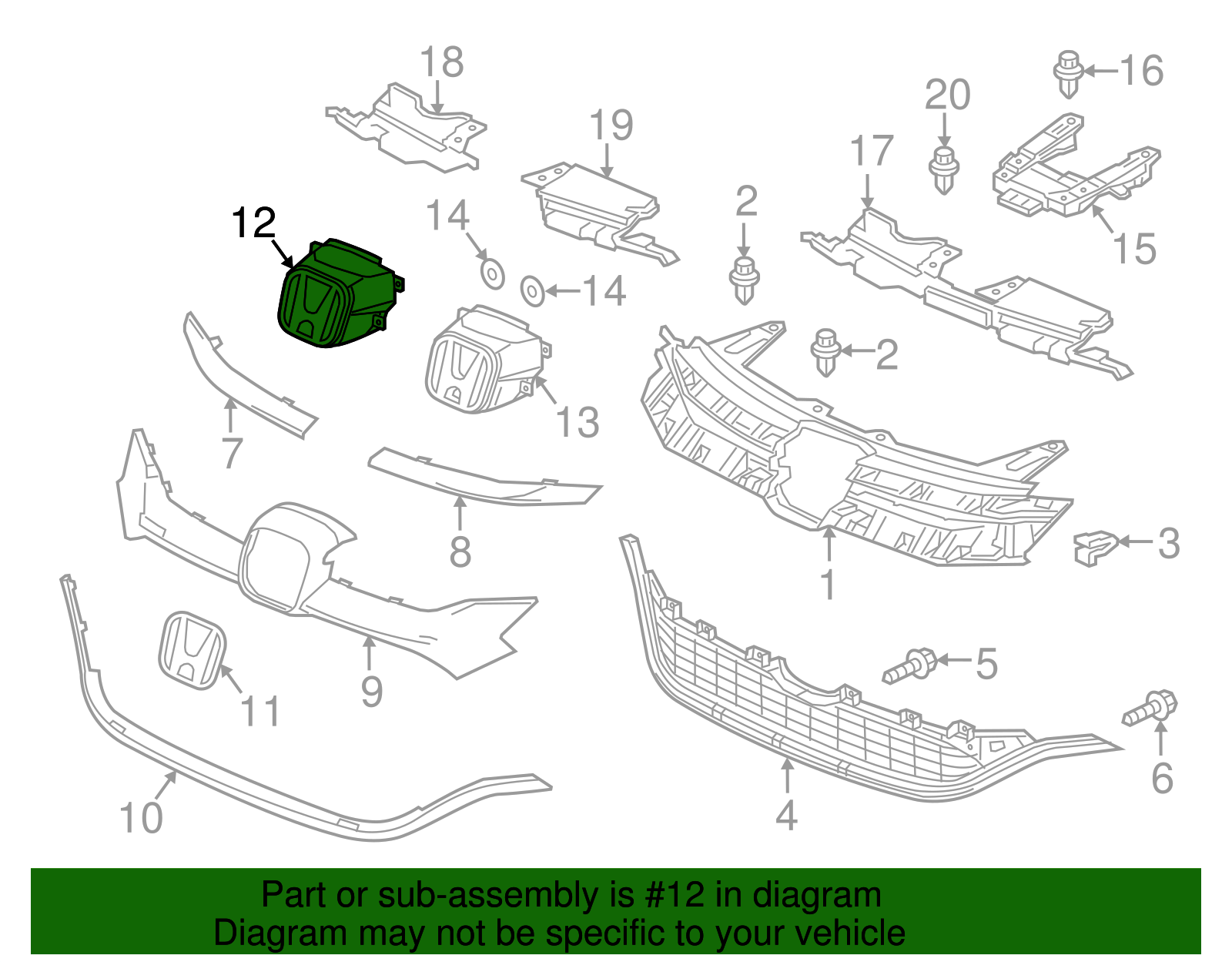 2015-2016 Honda CR-V Emblem 75710-T1W-A50 | OEM Parts Online