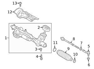 2022-2024 Audi Q3 Inner Tie Rod 5WA-423-810-F | OEM Parts Online