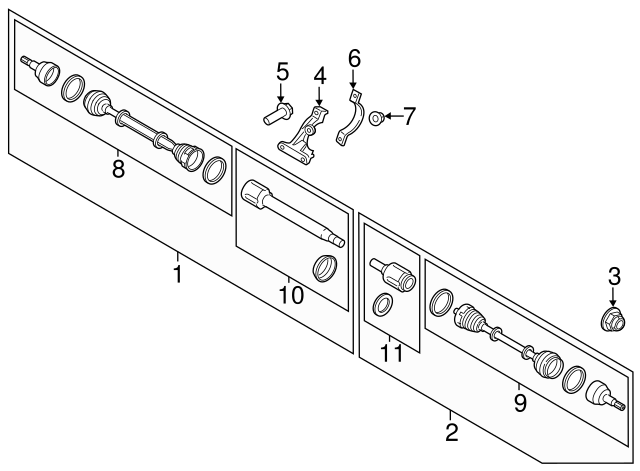 Ford DV6Z-3B436-F - Inner Cv Joint - 2014-2018 Ford Transit Connect ...