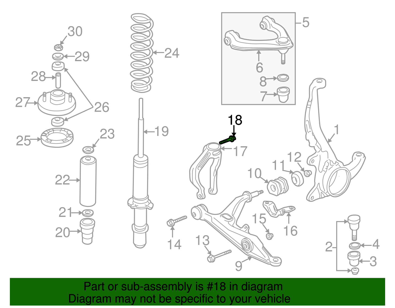 90120-SB0-003 - 1988-2001 Honda - Bolt Shock Absorber Lock (10X42 ...
