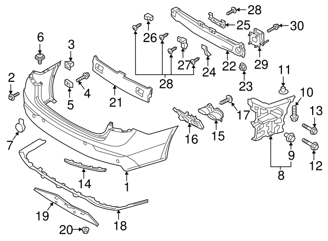 2018-2020 Genesis G80 Bumper Cover 86640-B1800 | OEM Hyundai Parts
