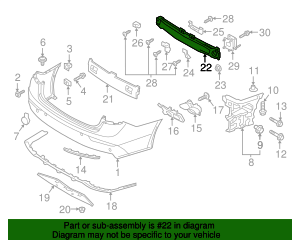 2018-2020 Genesis G80 Rail Rear Bumper 86631-B1800 | QuirkParts