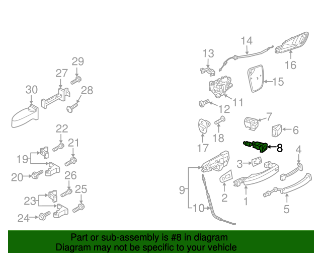 107-837-167-CC - Lock Cylinder 2015-2018 Audi | Audi OEM Parts