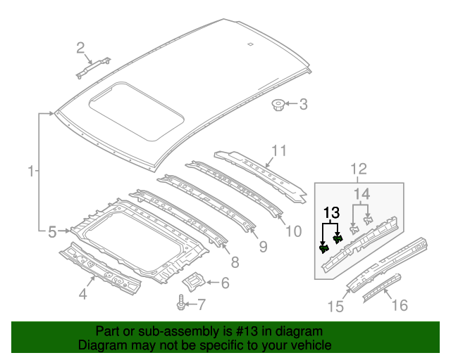 2016-2023 Mazda CX-9 Roof Rail Nut Plate TK48-70-286 | Florida Mazda Parts