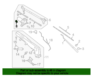 2005-2023 Nissan Wiper Motor Screw 28899-AD00A | Burien Nissan Parts