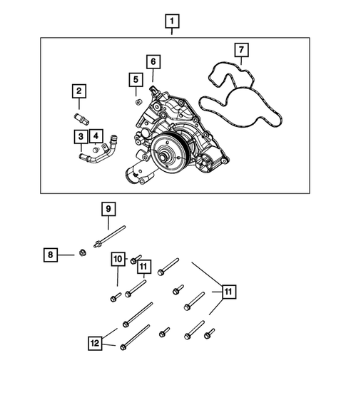 Water Pump and Related Parts for 2018 Ram 3500 | Mopar Factory Parts