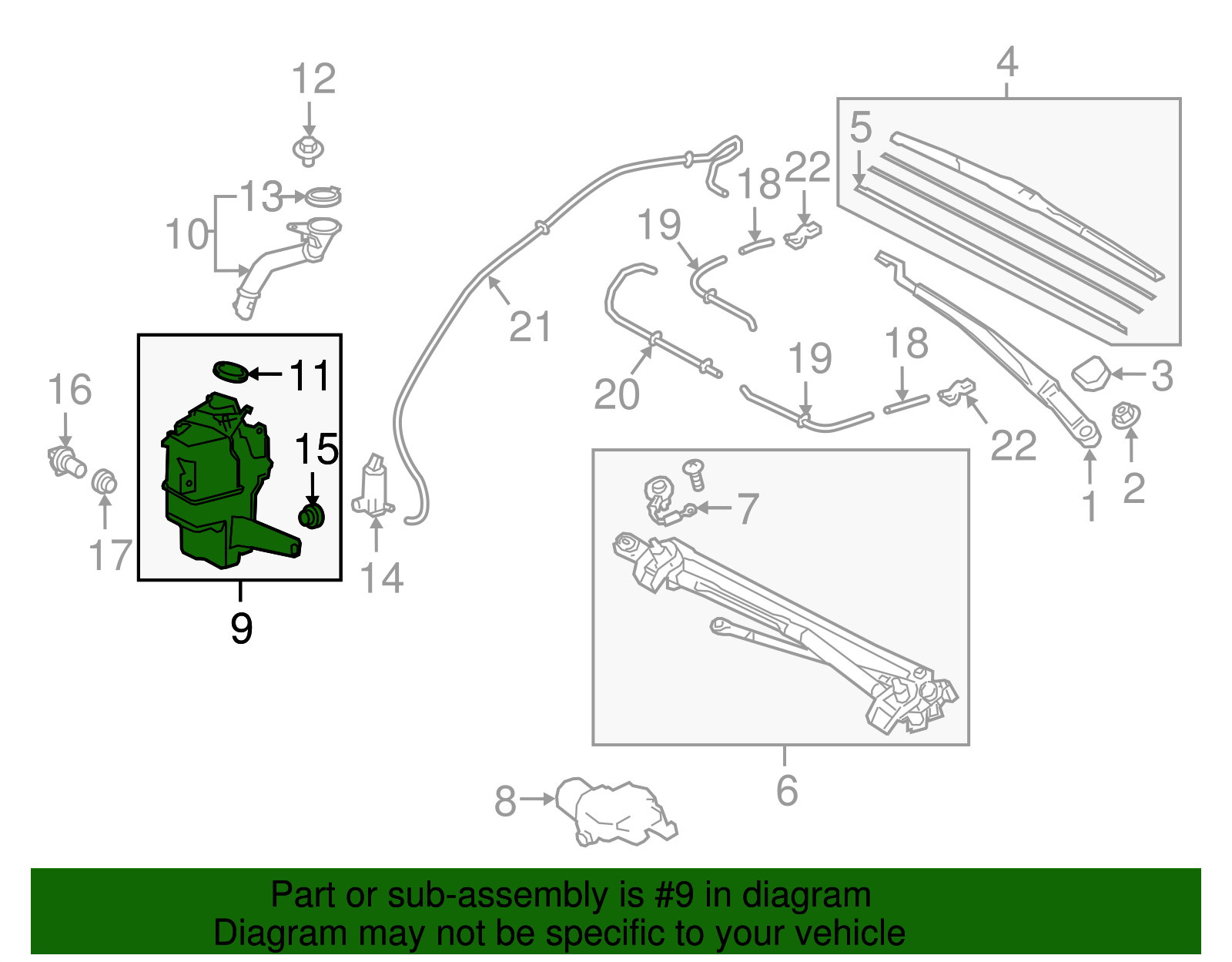 Genuine Toyota Washer Fluid Reservoir part# 85315-06230 for 2018-2025 ...