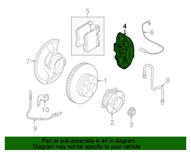 34116789341 - 2010-2014 BMW Caliper (34-11-6-789-341) | BMW of South ...