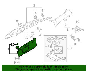 8V7-857-551-T-ER8 - Sun Visor 2018-2024 Audi | AutoNation Parts