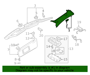8W7-867-233-B-ER8 - Windshield Pillar Trim 2018-2020 Audi | Audi OEM Parts